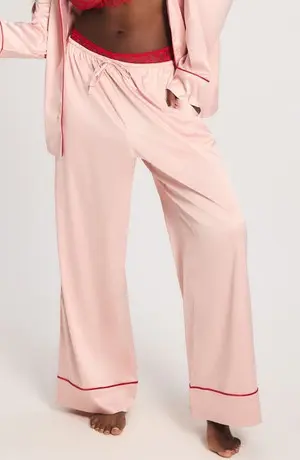 SAVAGE X FENTY Satin Ever After Pajama Pants - Retro Rose