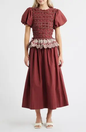 Damson Madder Paneled Dresses