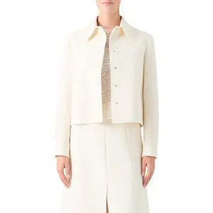 Akris Talitha Crop Cotton & Silk Shirt Jacket