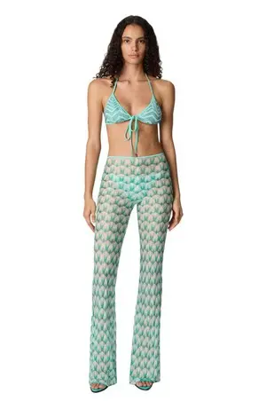 Missoni Floral-patterned Flared Trousers - Green Multi