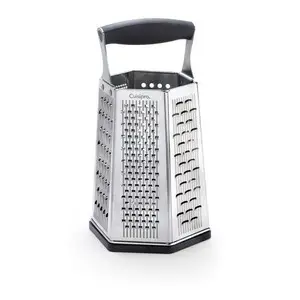 CUISIPRO 6 Sided Boxed Grater With Bonus Ginger Grater - Silver