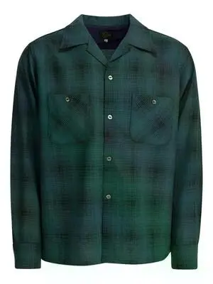Needles One-up Checked Chest-pocket Shirt - Blue