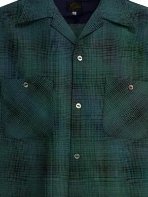 Needles One-up Checked Chest-pocket Shirt - Blue