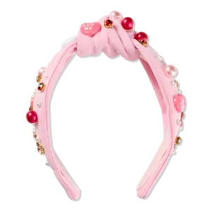 SCUNCI Twisted Headband With Stone Details Pink