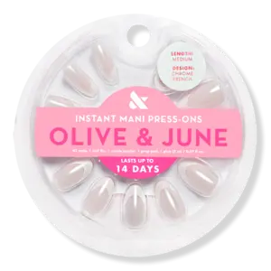 OLIVE & JUNE Instant Mani Press-on Nails Chrome French - One-color
