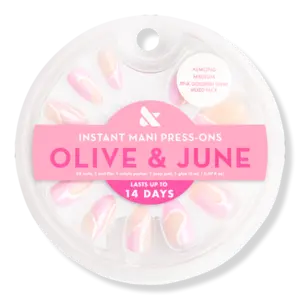 OLIVE & JUNE Instant Mani Press-on Nails Pink Goldfish Swirl Mixed - One-color