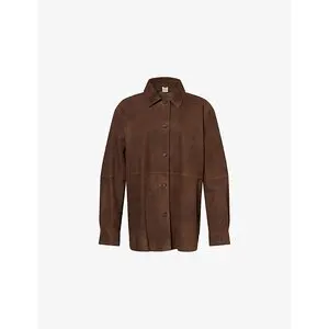 TOTEME Soft Long-sleeves Suede Overshirt
