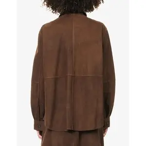 TOTEME Soft Long-sleeves Suede Overshirt