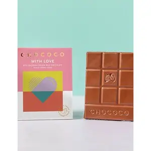 CHOCOCO 47% Milk Chocolate 'with Love' Chocolate Bar 75g