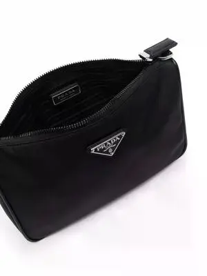 Prada Triangle Logo Detachable-pocket Shoulder Bag