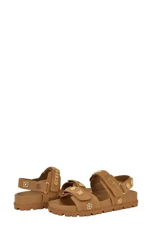Guess Quarter-strap Studded Sandals - Natural