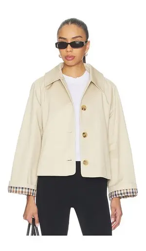 ELODIE THE LABEL Wynn Cropped Trench Coat