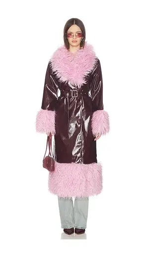 THE WOLF GANG Abrigo Coat - Plum