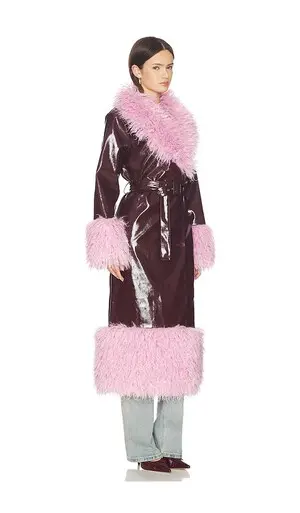 THE WOLF GANG Abrigo Coat - Plum