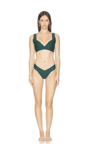 LOVERS AND FRIENDS Raylee Bikini Bottom - Hunter Green