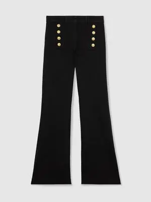 REISS Athena Flared Jeans - Black