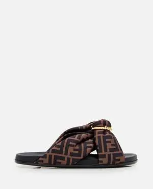 Fendi Ff Fabric Sandals