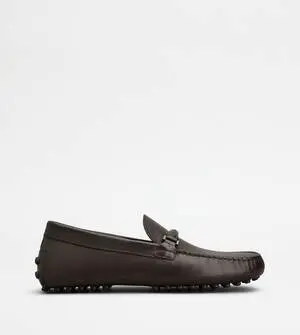 TOD'S Gommino Leather Loafers - Brown