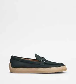 TOD'S Nubuck Loafers - Blue