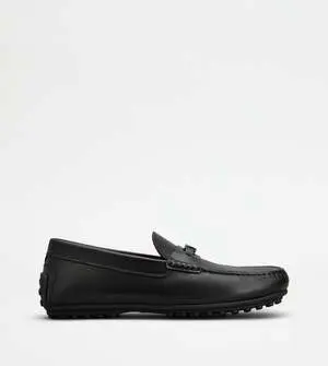 TOD'S City Gommino Leather Loafers - Black