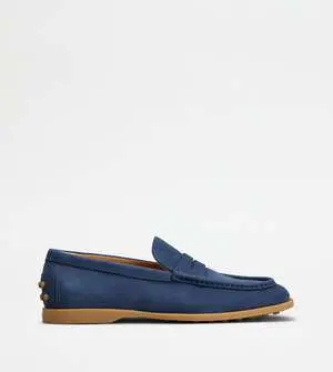 TOD'S Nubuck Loafers - Blue
