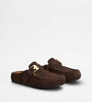 TOD'S Suede Mule Loafers