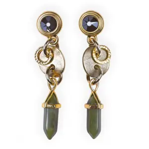 LUNAVERSOUL Serpentine Crystal Drop Earrings - Multicolor