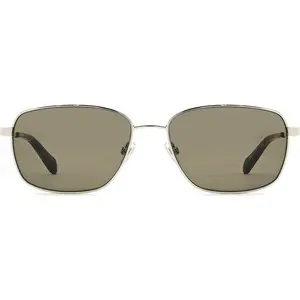 Fossil Rectangular Sunglasses - Light Gold/green