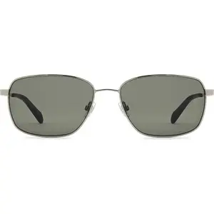 Fossil Rectangular Sunglasses - Ruthenium/brown