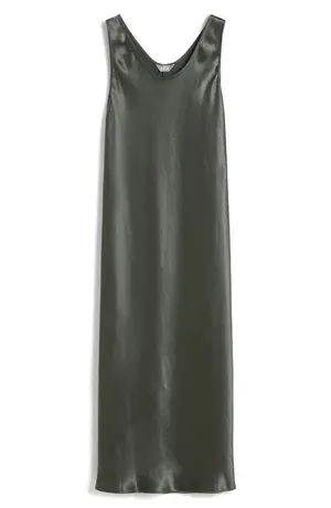 MM BY MAX MARA Talete Metallic Satin Slipdress