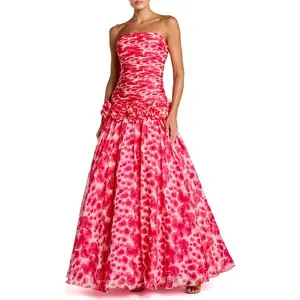 Strapless Drop-Waist Evening Dresses