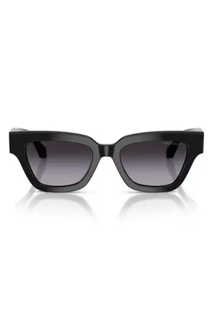 Armani Exchange 50mm Cat Eye Sunglasses - Black/gradient Grey