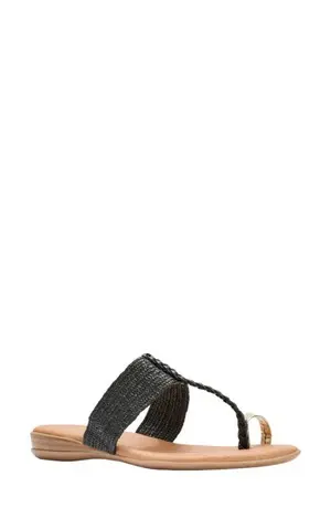 Andre Assous Neo Toe Loop Sandal Black