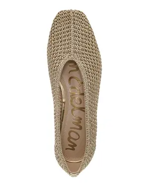 Sam Edelman Kasey Knit Ballet Flats - Amber Gold