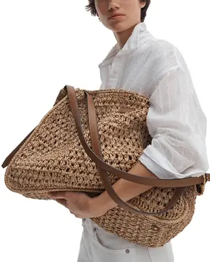 Rag & Bone River Large Paper Straw Tote Bag