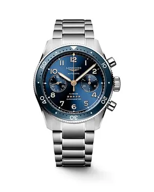 LONGINES Spirit Chronograph, 39mm - Silver/blue