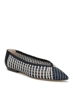 Veronica Beard Bancroft Woven Leather Ballet Flats