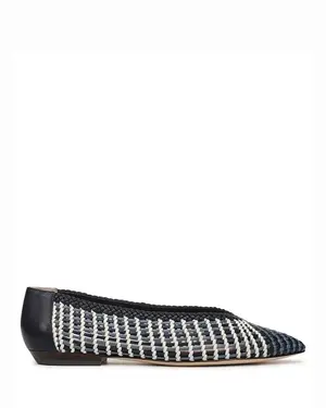 Veronica Beard Bancroft Woven Leather Ballet Flats