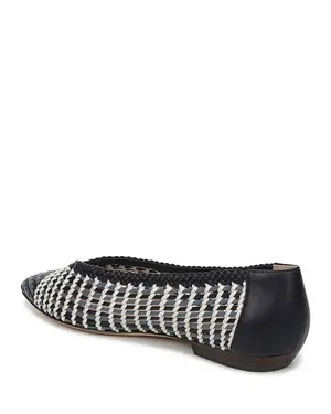 Veronica Beard Bancroft Woven Leather Ballet Flats