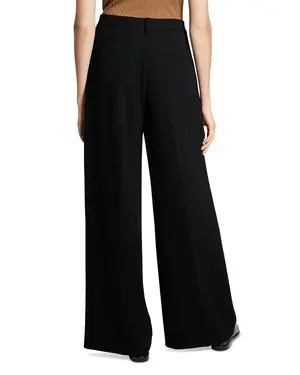 Theory Wide Leg Pleated Trousers