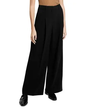 Theory Wide Leg Pleated Trousers