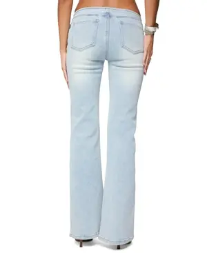 EDIKTED Kenza Belted Flared Jeans