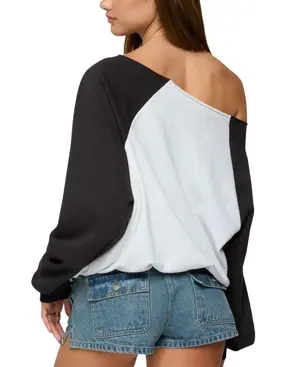 EDIKTED Off-shoulder Raglan Sweatshirt