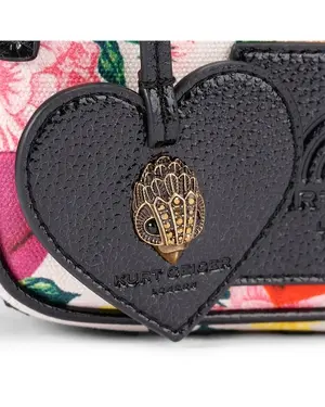 Kurt Geiger Floral Cotton Southbank Mini Camera Crossbody Bag