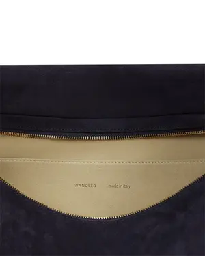 WANDLER Penelope Palissander Suede Tote - Navy Blue