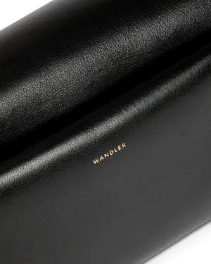 WANDLER Veneto Leather Shoulder Bag - Black
