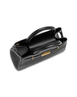 DEMELLIER Hudson Small Leather Handbag - Black