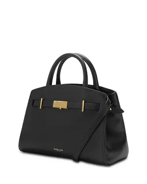 DEMELLIER Hudson Small Leather Handbag - Black