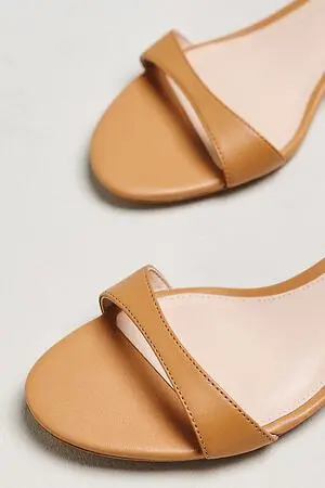 Maeve Ankle-strap Low Block Heels - Nude