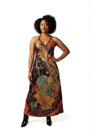 LUNAVERSOUL Orire Afrofuturism Halter Dress